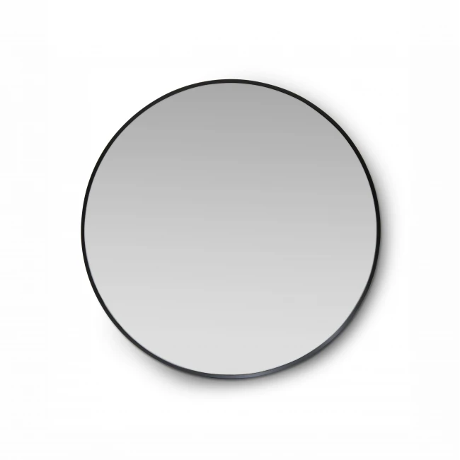 Round mirror 70 cm with black frame | Round mirror with black frame